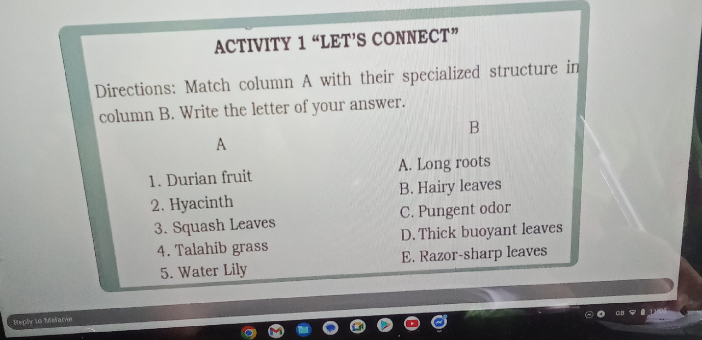 Directions: Match column A with their | StudyX