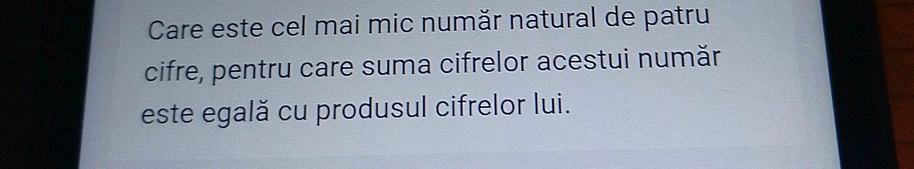 Care este cel mai mic număr natural de patru | StudyX