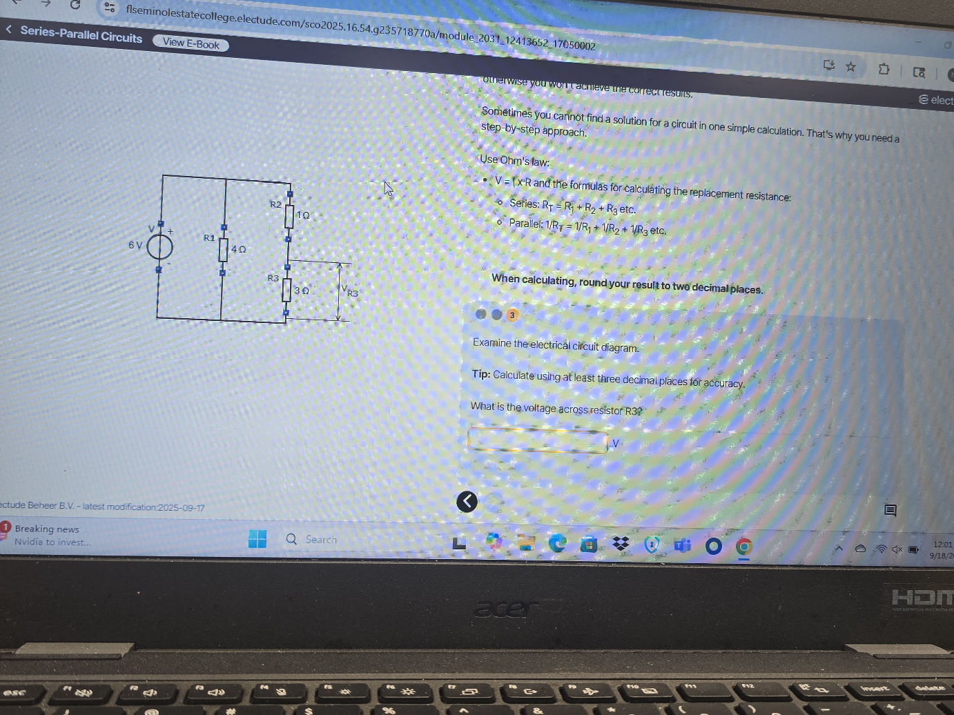 Use Ohm's law: * V=I x R and the formulas | StudyX