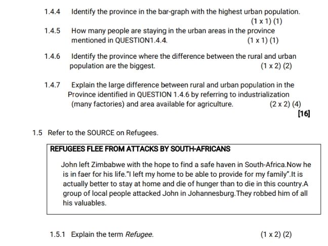 1.4.4 Identify the province in the bar-graph | StudyX