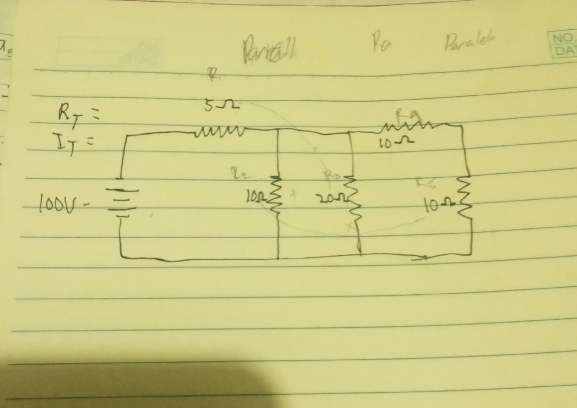 Find the total resistance ($R_T$) and total | StudyX