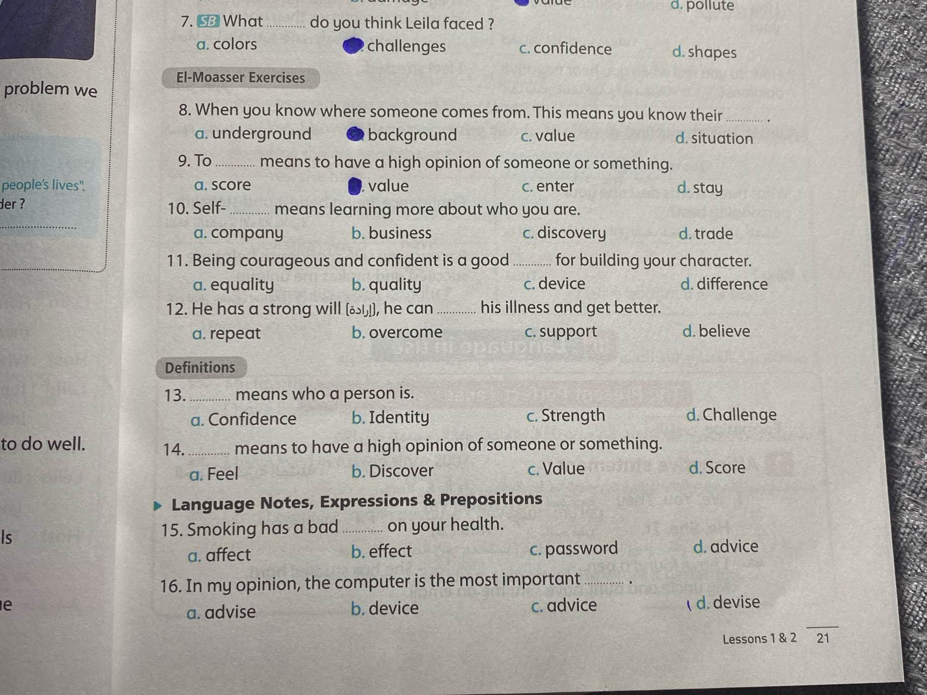 14. ________ means to have a high opinion of | StudyX