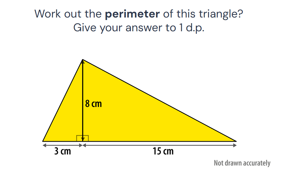 Work out the perimeter of this triangle? | StudyX