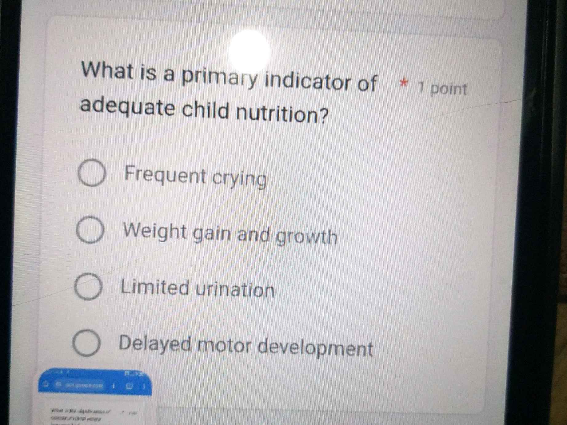 What is a primary indicator of adequate | StudyX