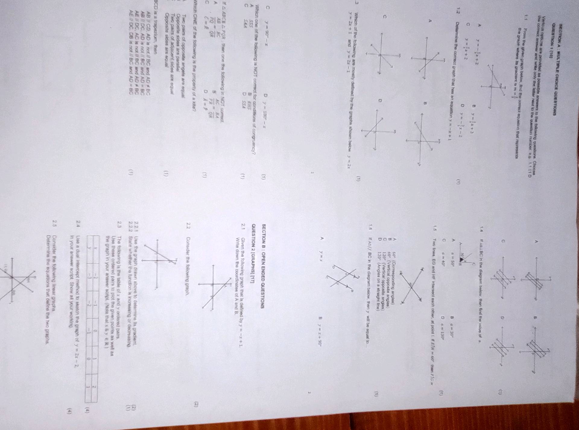 SECTION A: MULTIPLE CHOICE QUESTIONS | StudyX