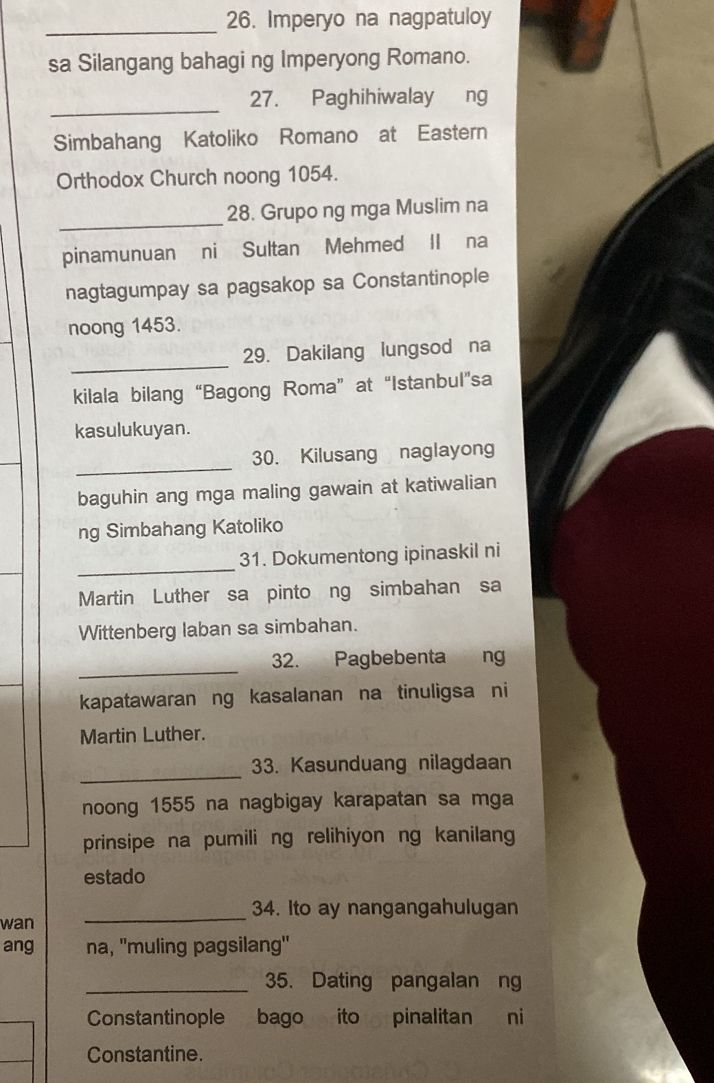 27. Paghihiwalay ng Simbahang Katoliko | StudyX