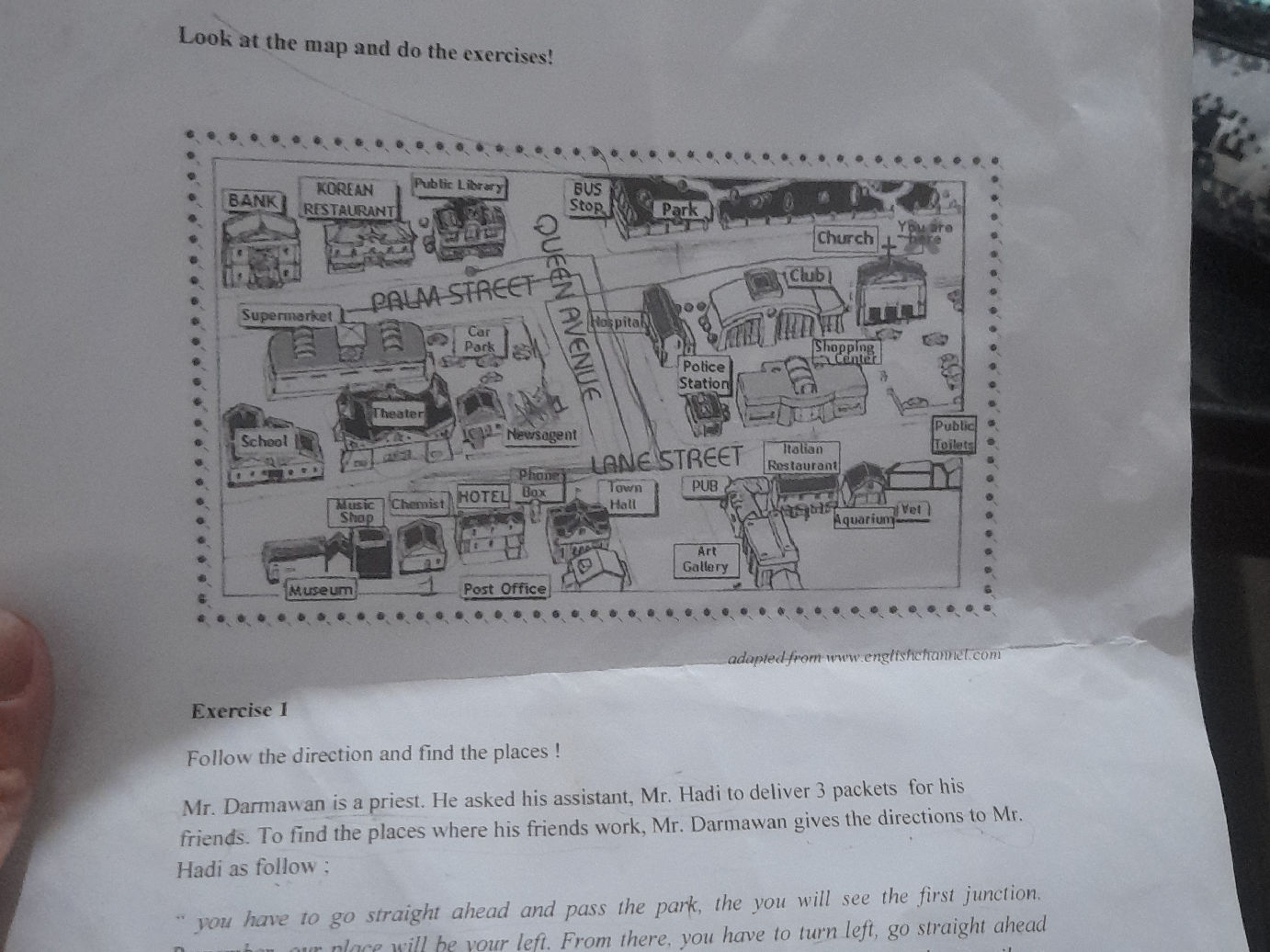 Look at the map and do the exercises! [Map | StudyX