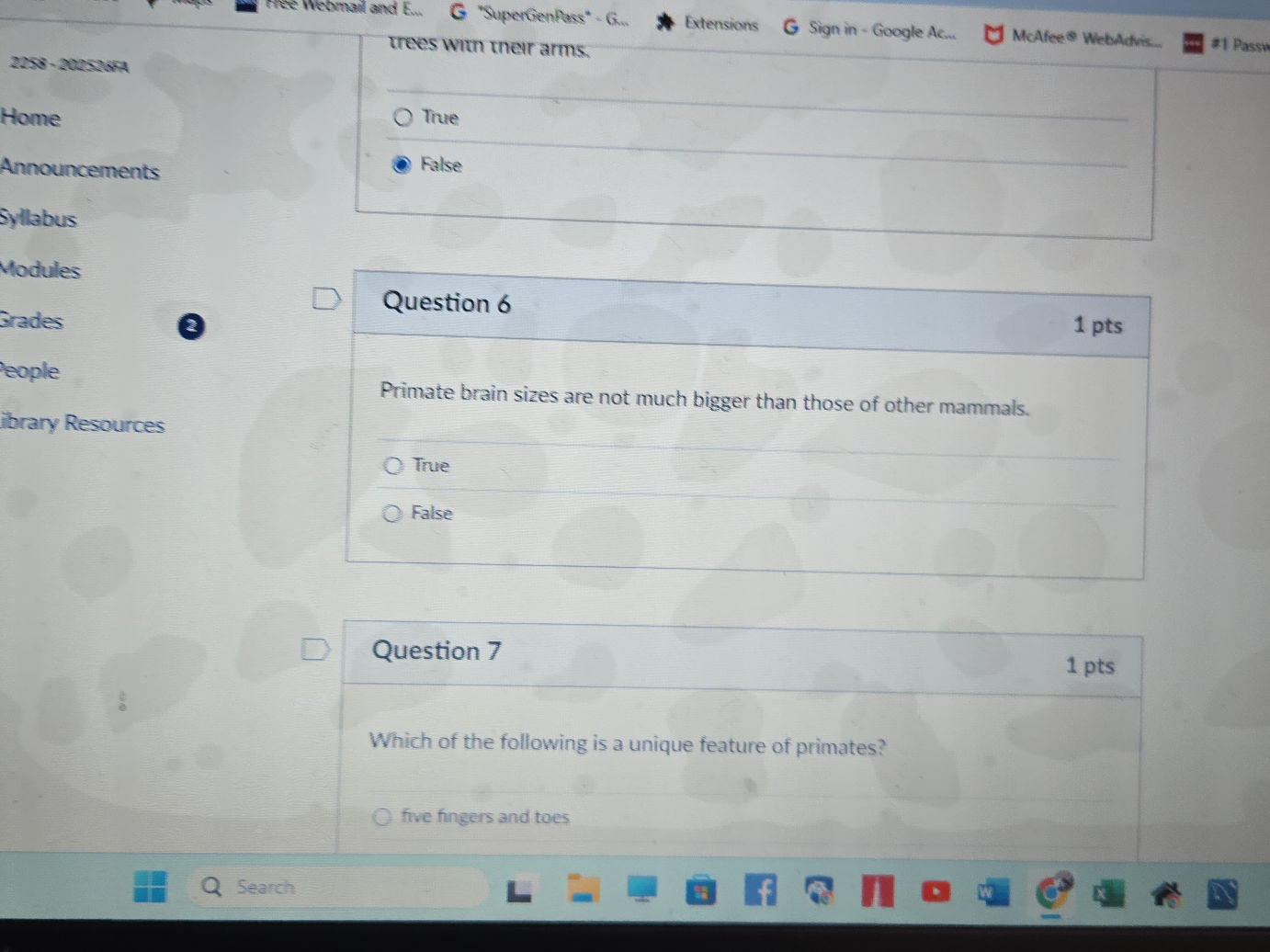 Which of the following is a unique feature | StudyX