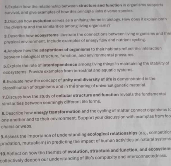 5. Explain the role of interdependence among | StudyX