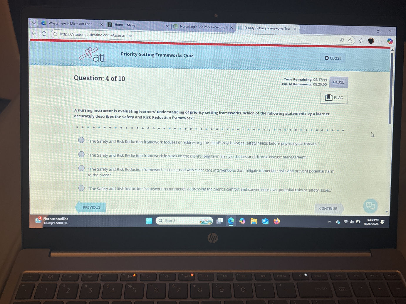 A nursing instructor is evaluating learners' | StudyX