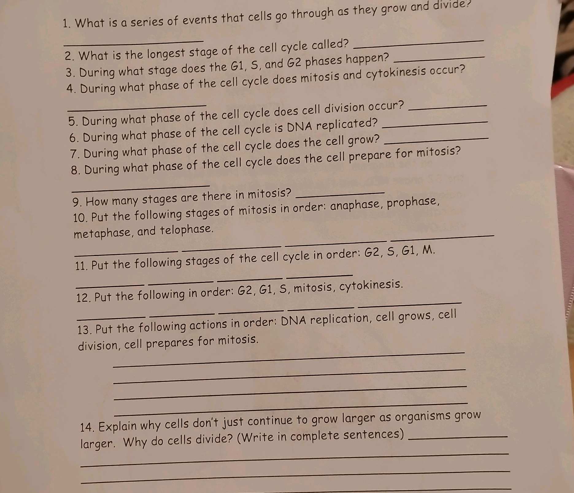 2. What is the longest stage of the cell | StudyX