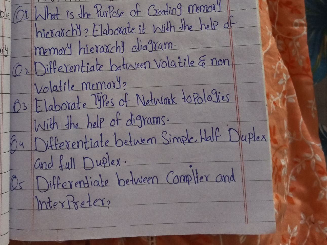 Differentiate between volatile non | StudyX