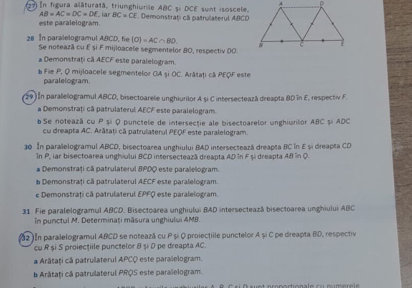 27 În figura alăturată, triunghiurile ABC şi | StudyX