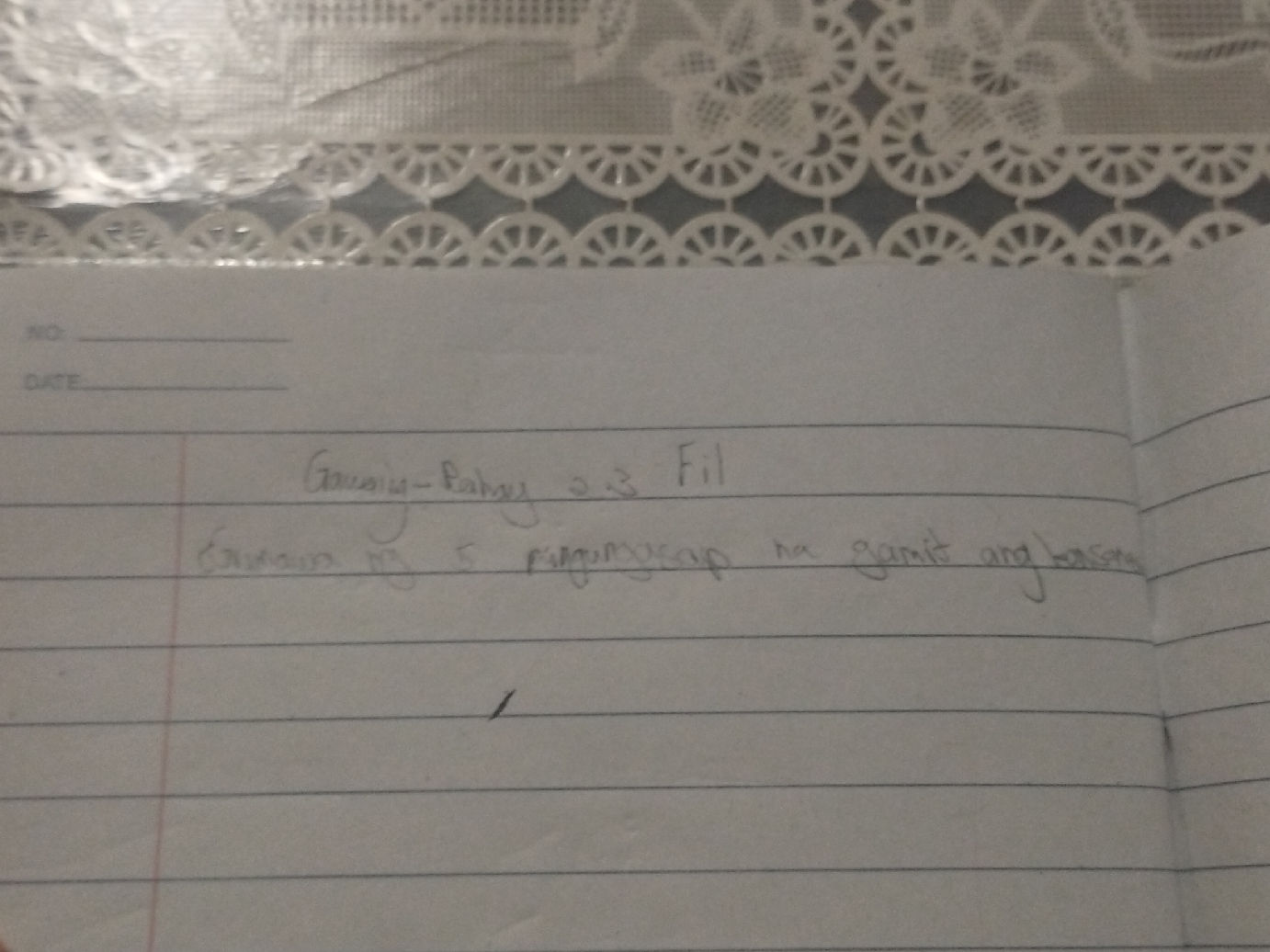 Gauning-Pahay 23 Fil Gawain ng 5 | StudyX