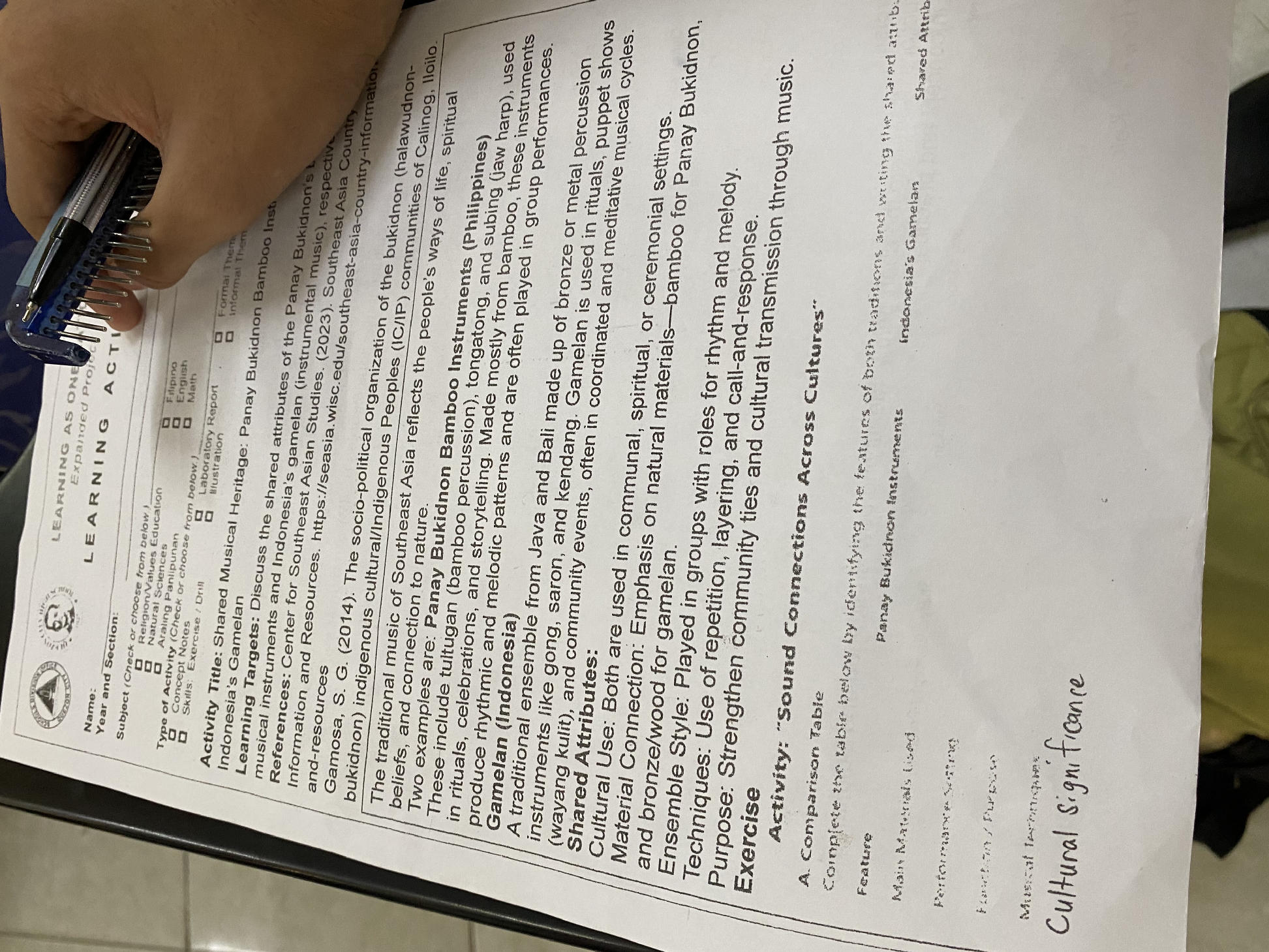 Complete the table below by identifying the | StudyX