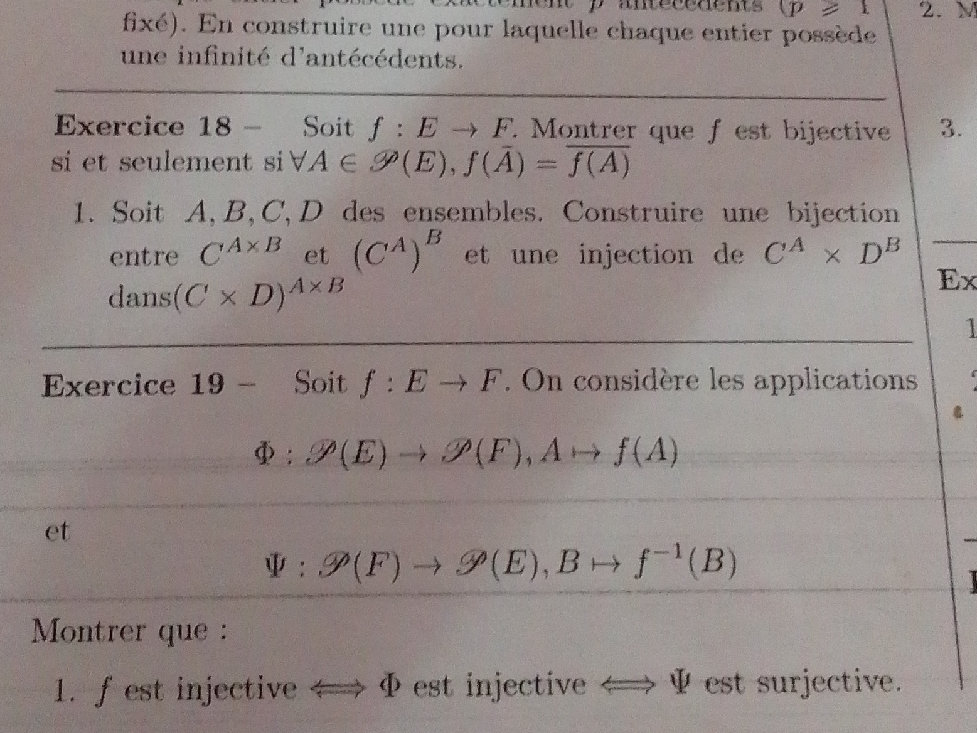 Exercice 18 - Soit $f: E F$. Montrer que | StudyX
