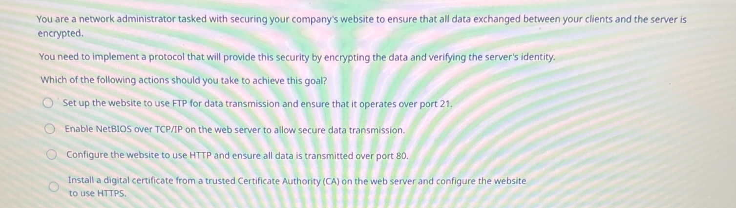 You are a network administrator tasked with | StudyX