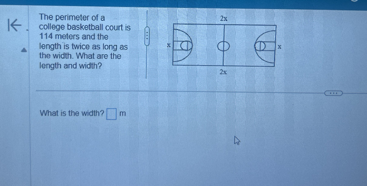 The perimeter of a college basketball court | StudyX