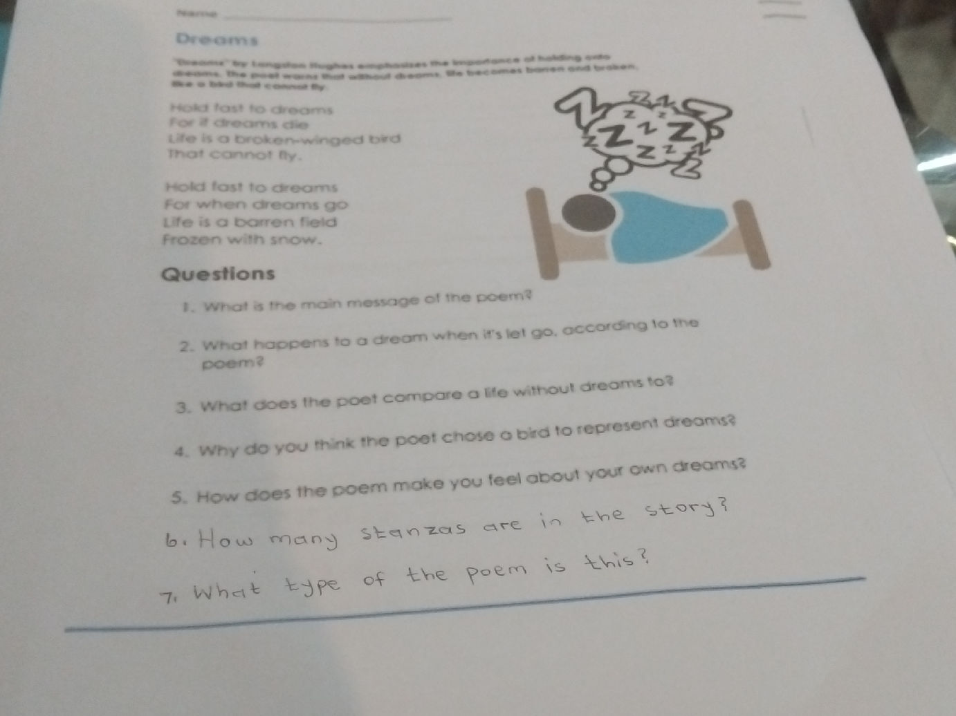 Dreams "Dreams" by Langston Hughes | StudyX