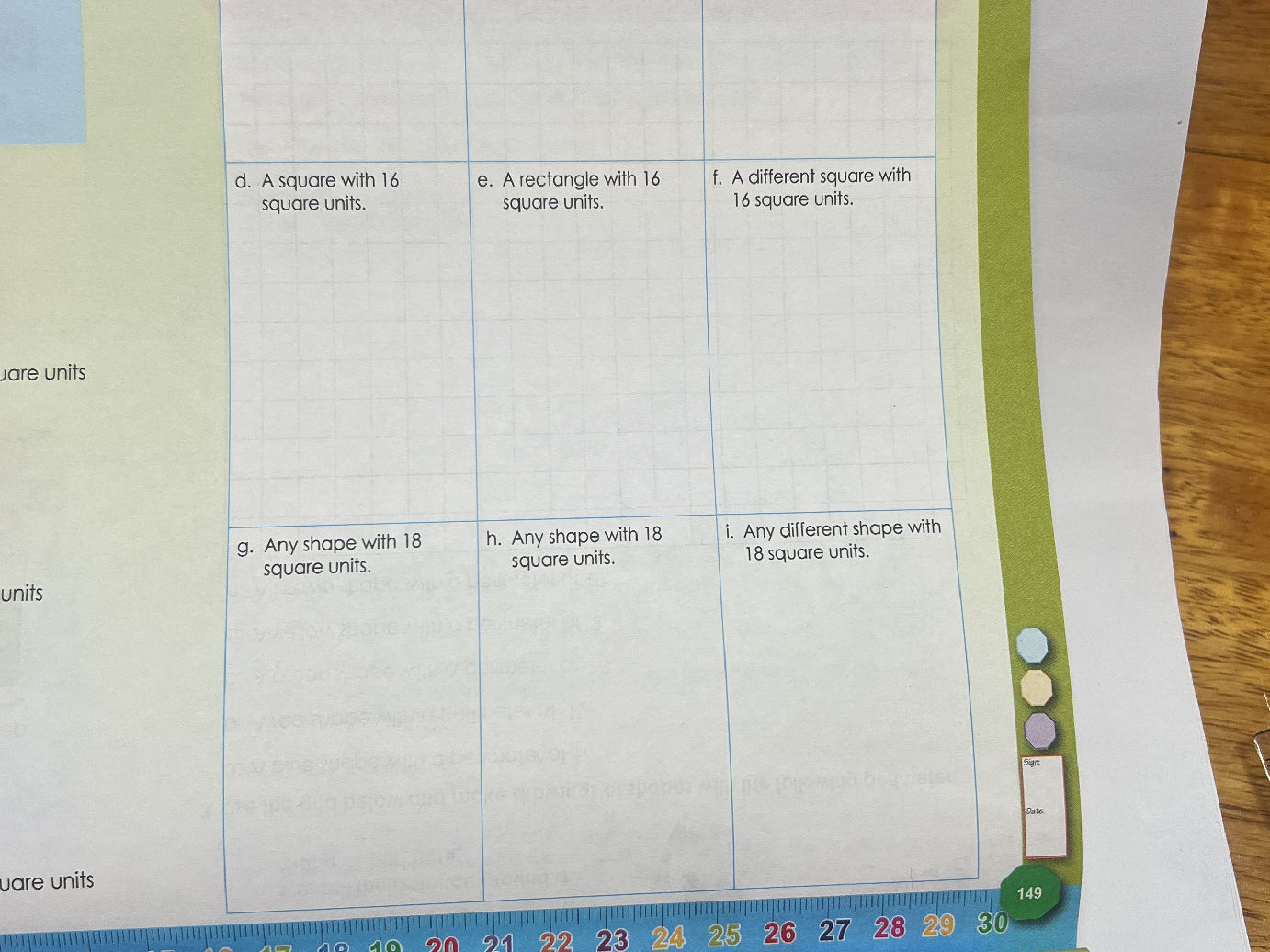 d. A square with 16 square units. e. A | StudyX