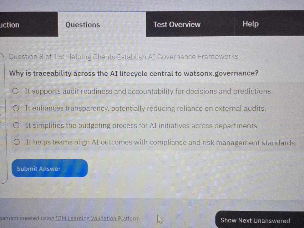 Why is traceability across the AI lifecycle