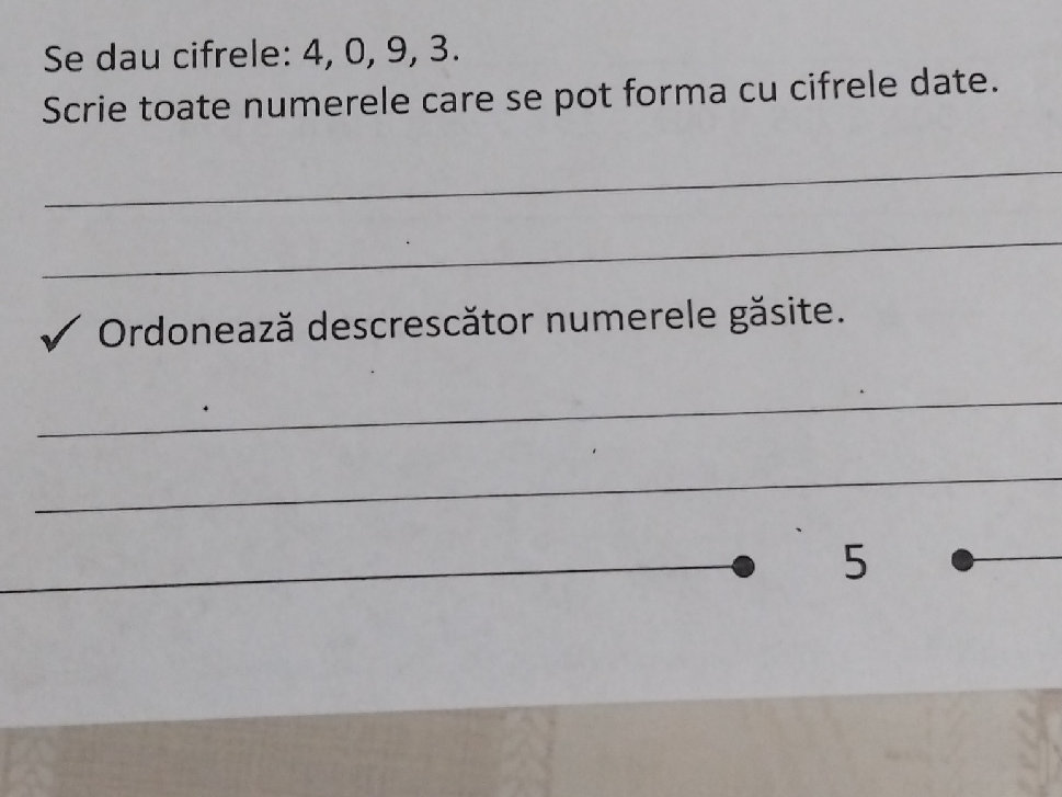 Se dau cifrele: 4, 0, 9, 3. Scrie toate | StudyX