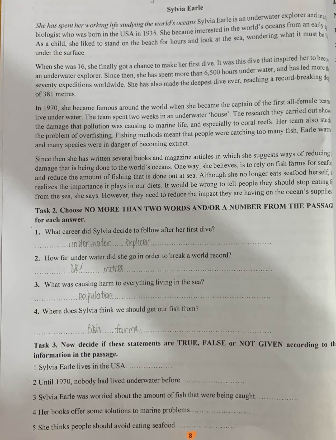 Task 2. Choose NO MORE THAN TWO WORDS AND/OR | StudyX