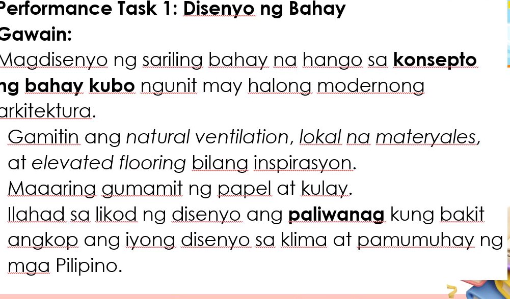 Magdisenyo ng sariling bahay na hango sa | StudyX