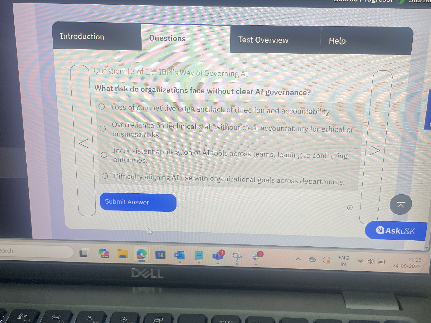 Question 13 of 15. IBM's Way of Governing AI | StudyX