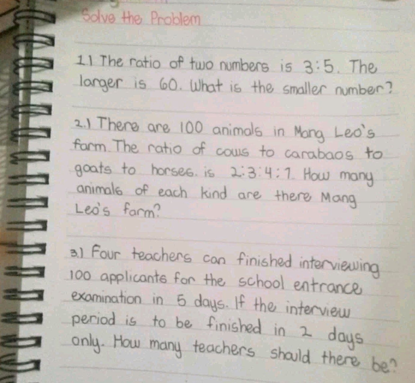 The ratio of two numbers is 3:5. The larger | StudyX