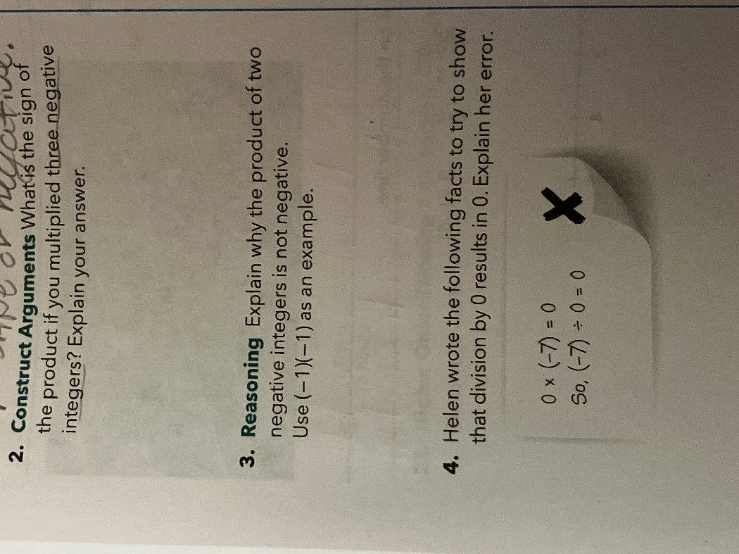 Explain why the product of two negative | StudyX