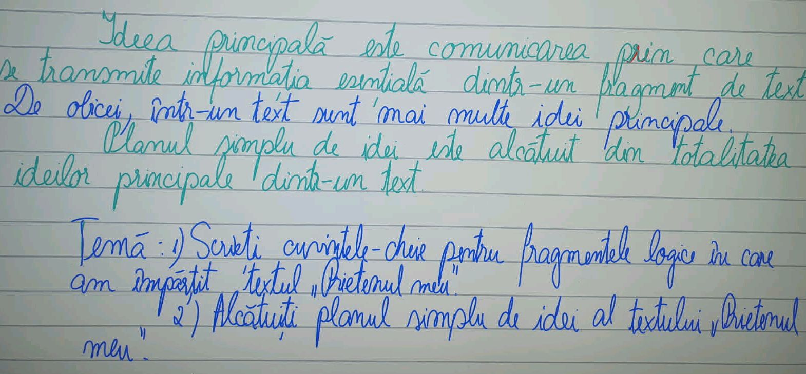 Ideea principală este comunicarea prin care | StudyX