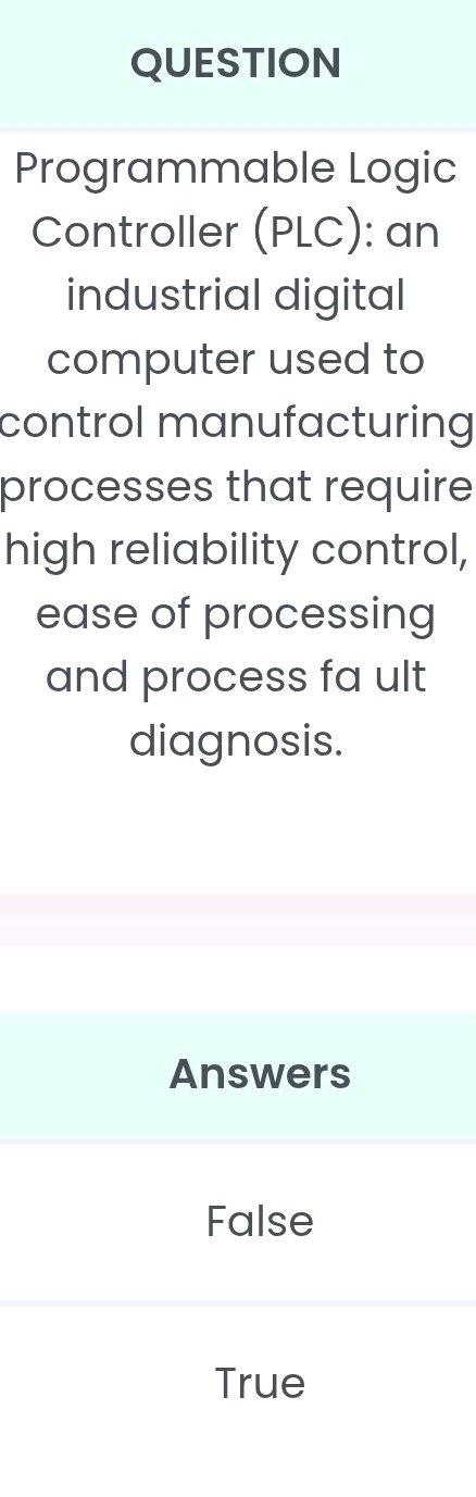Programmable Logic Controller (PLC): an | StudyX