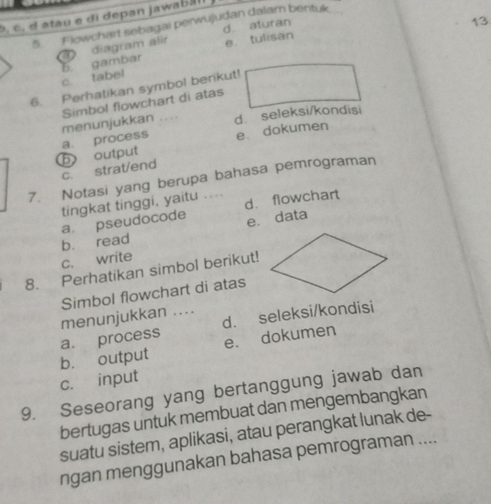 5. Flowchart sebagai perwujudan dalam bentuk | StudyX