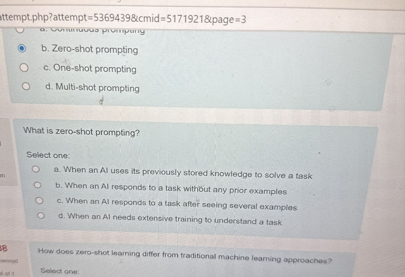 b. Zero-shot prompting What is zero-shot | StudyX
