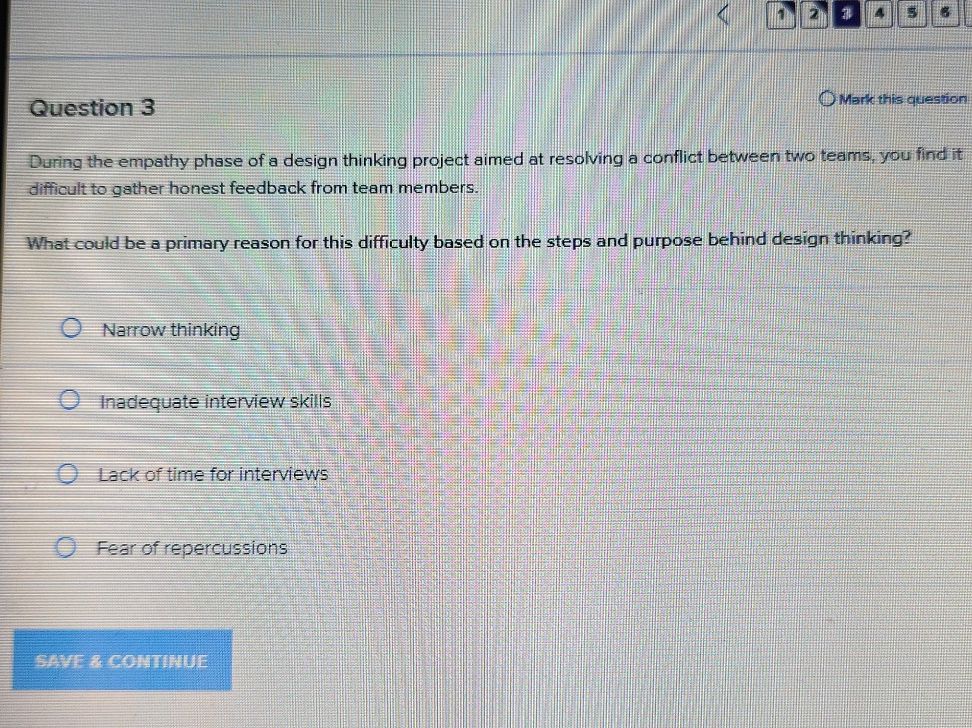 Question 3 During the empathy phase of a