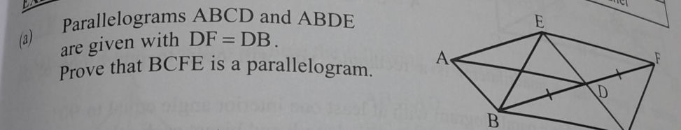 Parallelograms ABCD and ABDE are given with | StudyX
