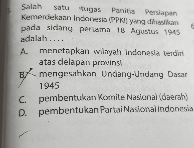 Salah satu tugas Panitia Persiapan | StudyX