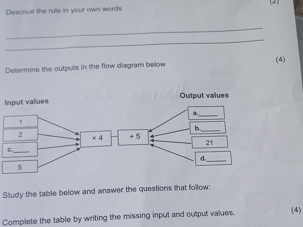 Determine the outputs in the flow diagram | StudyX