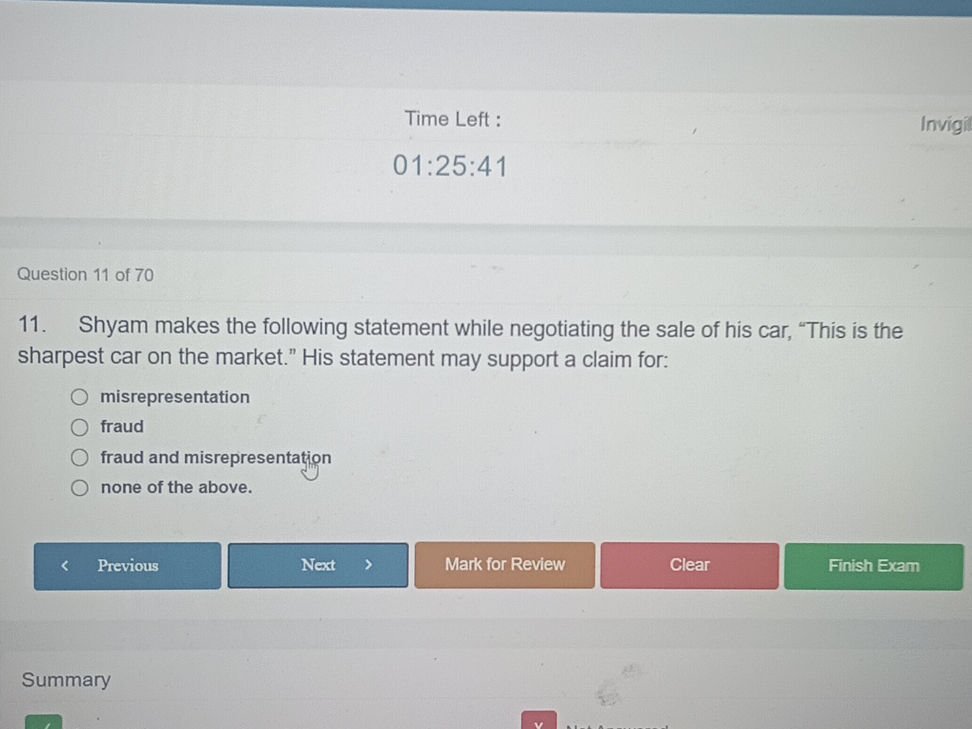 11. Shyam makes the following statement | StudyX