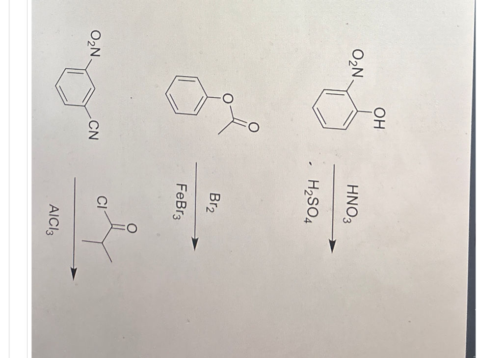 The image shows three chemical reactions. | StudyX
