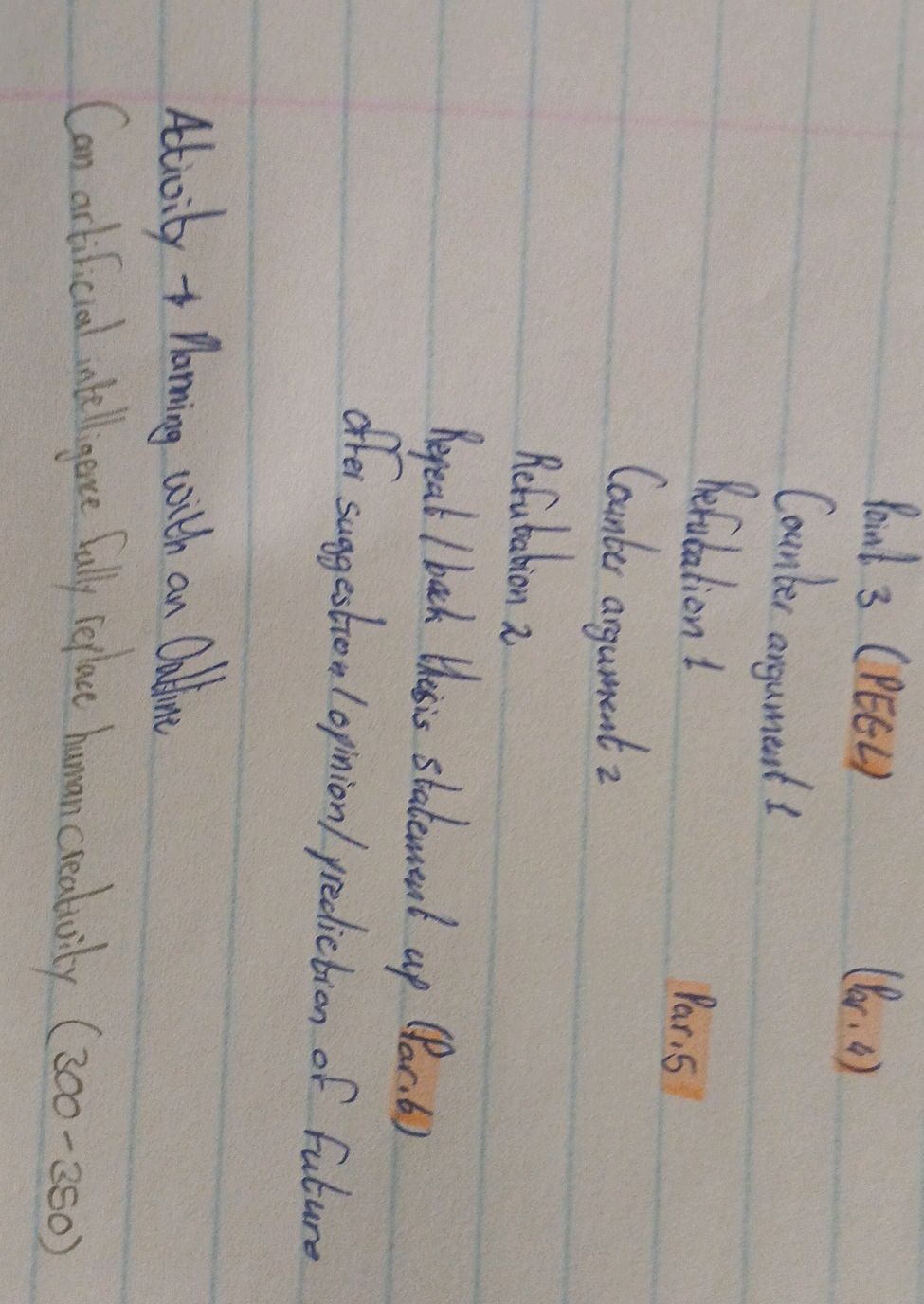 Point 3 (PEEL) Counter argument 1 Refutation | StudyX