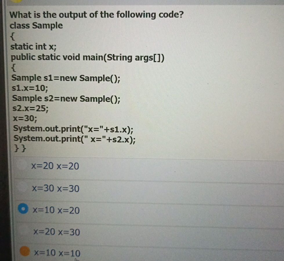 What is the output of the following code? | StudyX