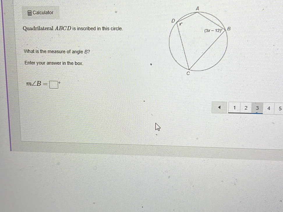 Quadrilateral $ABCD$ is inscribed in this | StudyX