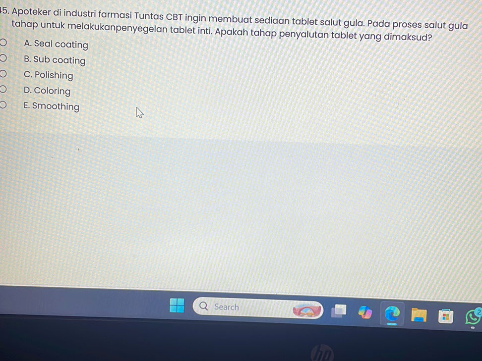15. Apoteker di industri farmasi Tuntas CBT | StudyX