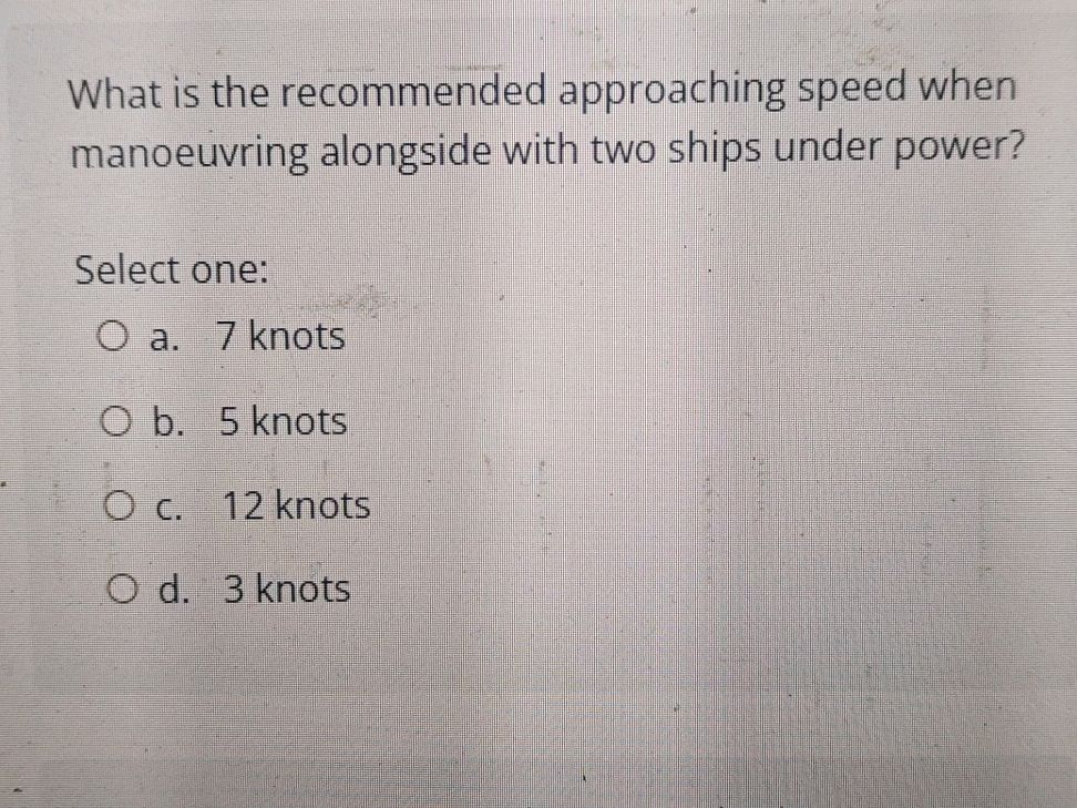 What is the recommended approaching speed | StudyX
