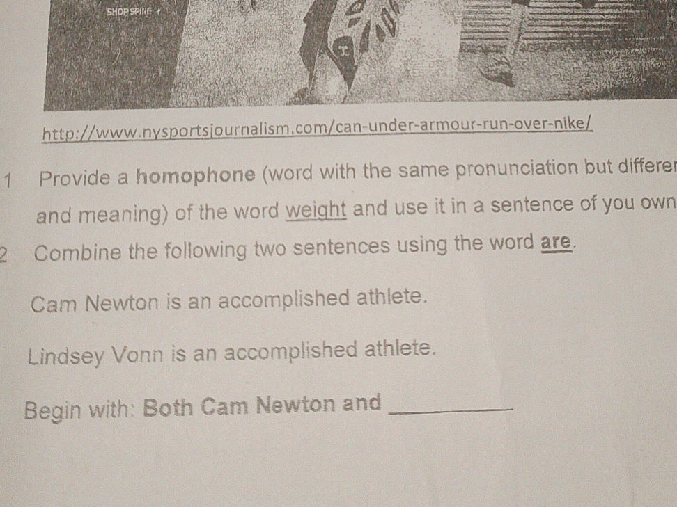 1 Provide a homophone (word with the same | StudyX