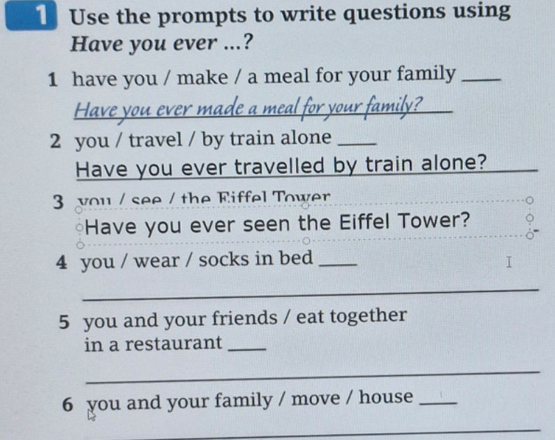 1 Use the prompts to write questions using | StudyX