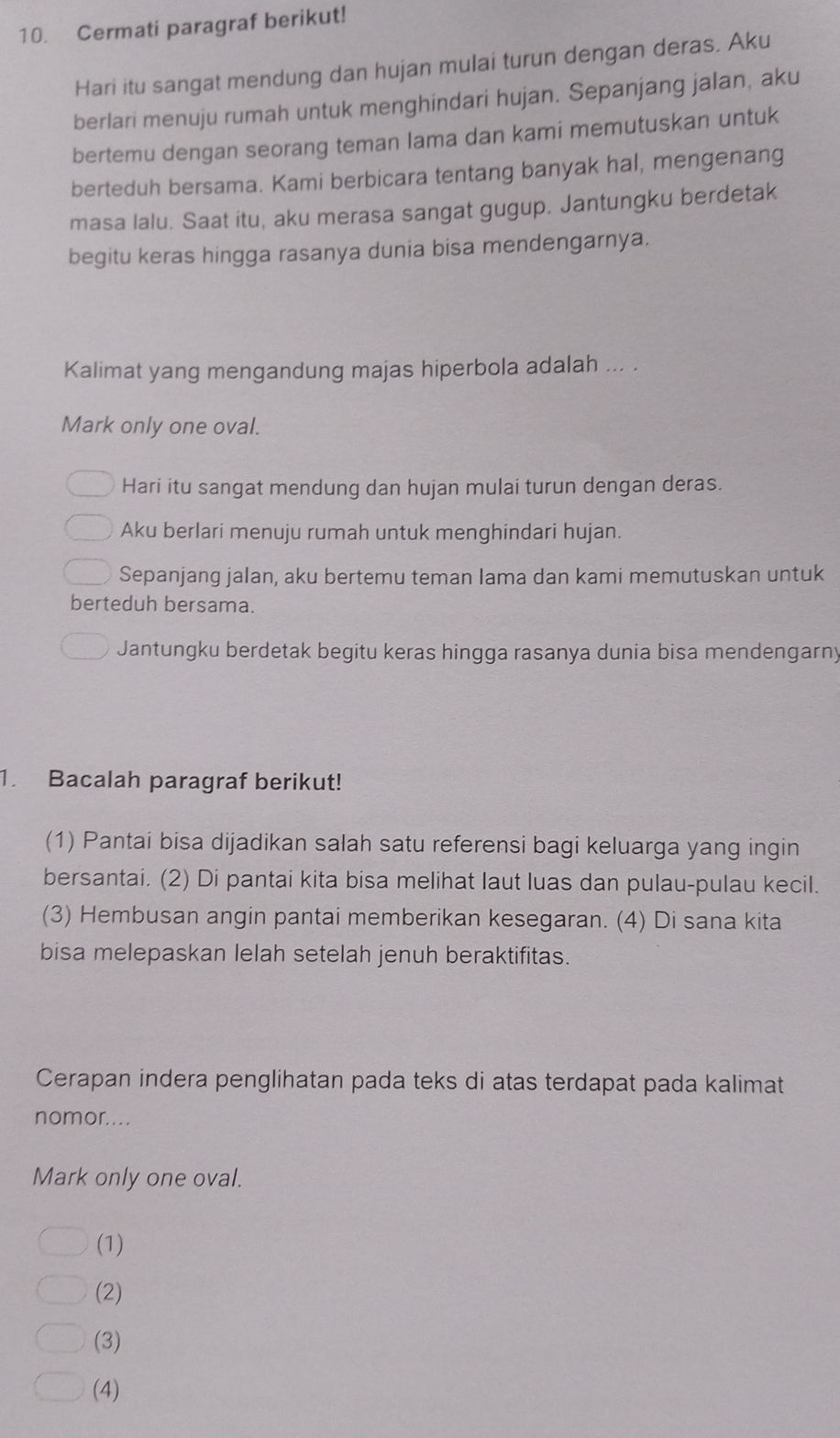 10. Cermati paragraf berikut! Hari itu | StudyX