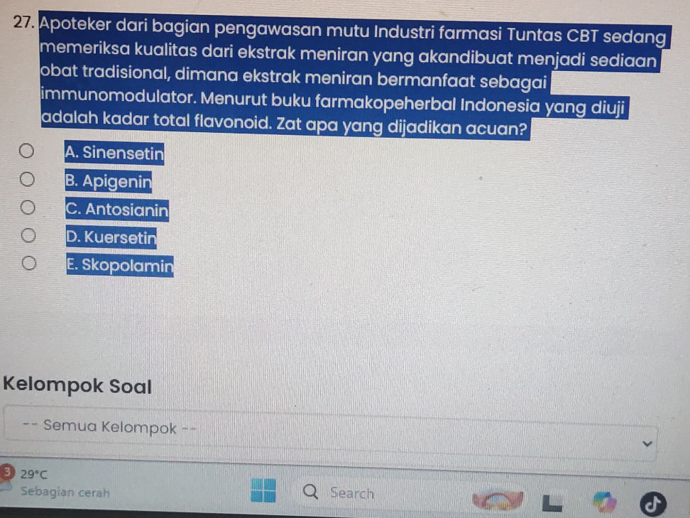 27. Apoteker dari bagian pengawasan mutu | StudyX